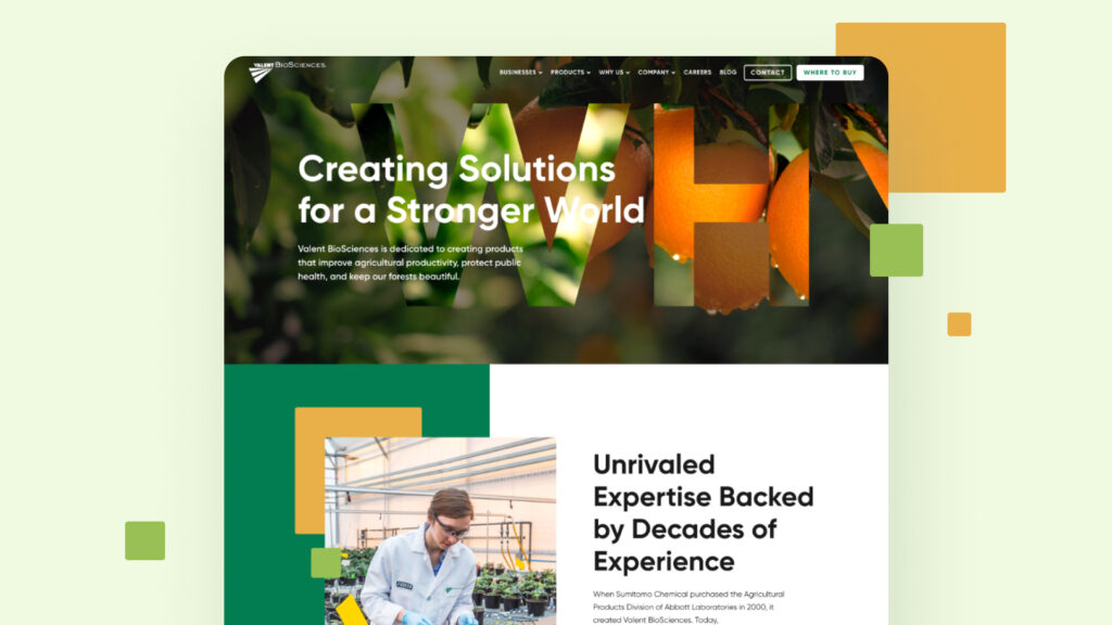 Valent BioSciences: UX Design for A Global Brand