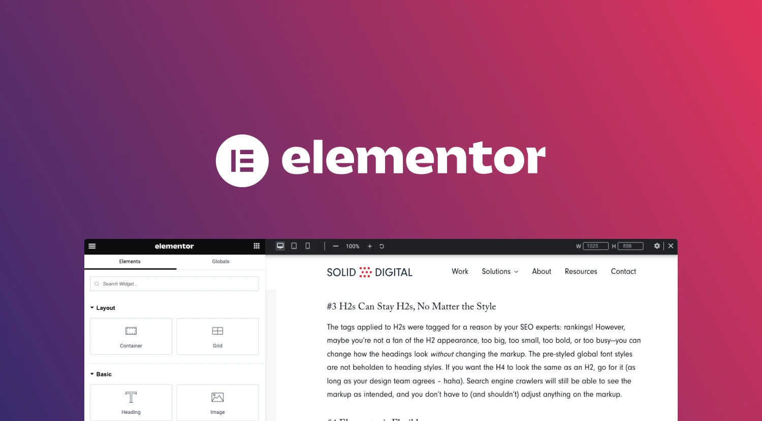 Top 5 Elementor Tips for Content Writers | Solid Digital